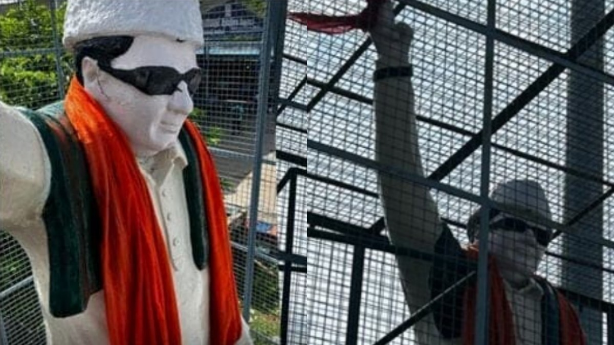 எம்ஜிஆர் சிலைக்கு காவி துண்டு.. அதிமுக பாஜக கூட்டணி முறிவுக்கு ...