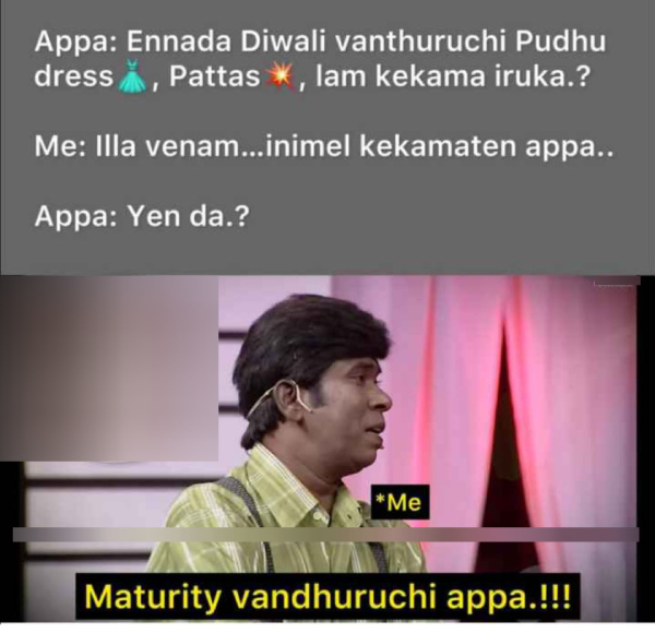 தீபாவளிக்கு புதுத்துணி, பட்டாசுலாம் வேணாம்பா.. ஏன்னா எனக்கு ...