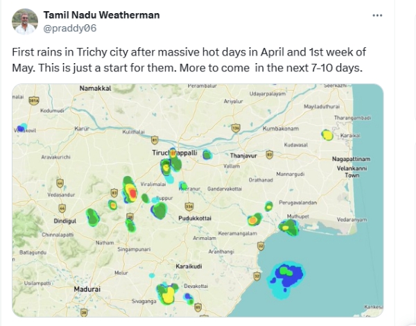 இது ஒரு ஆரம்பம் தான்.. திருச்சிக்கு வந்த முதல் மழை.. தமிழ்நாடு ...