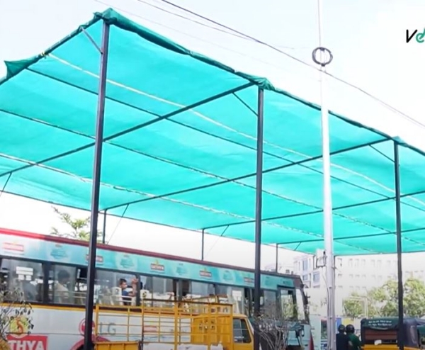 பசுமை பந்தல் ஐடியா சூப்பர்! மகிழ்ச்சி மழையில் சென்னை! கழிப்பறை அமைக்க ...