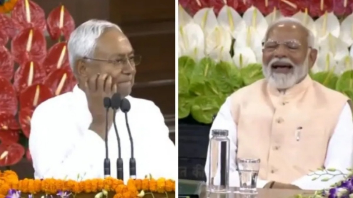 நிதிஷ் குமார் சொன்ன வார்த்தை.. குலுங்கிக் குலுங்கி சிரித்த பிரதமர் மோடி ...