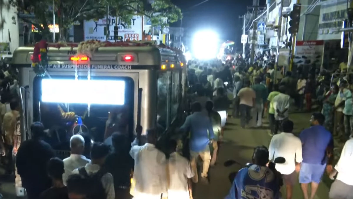 8 மணி நேரம்.. 21 கிமீ தூரம்.. ஆம்ஸ்ட்ராங்கின் அதிகாலையில் நல்லடக்கம் ...