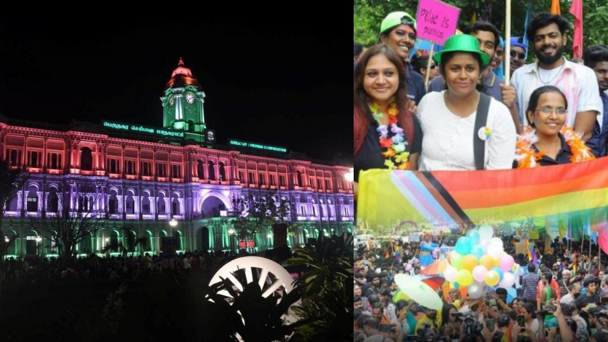 சென்னையில் அது என்ன வானவில் பேரணி? ரிப்பன் மாளிகையில் வண்ண விளக்குகள் ...