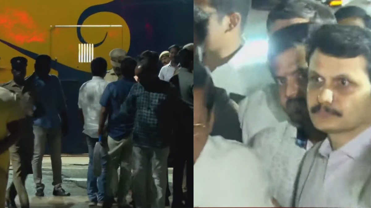 சிறையில் இருந்து வெளியே வந்ததும் செந்தில் பாலாஜி தோளில் முதலில் ...