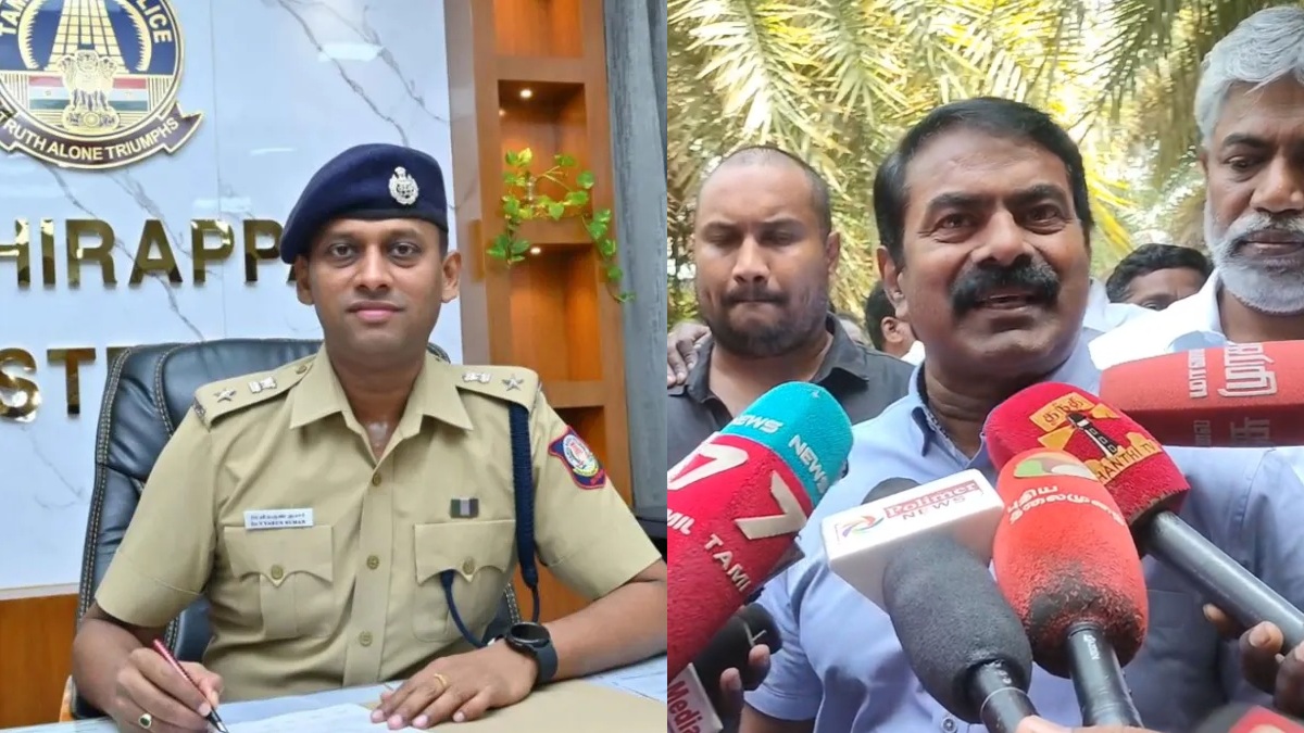 36 லட்சம் ஓட்டு வாங்குகிற நாம் தமிழர், பிரிவினைவாத இயக்கமா? வருண் குமார் ஐபிஎஸ் மீது சீமான் ...