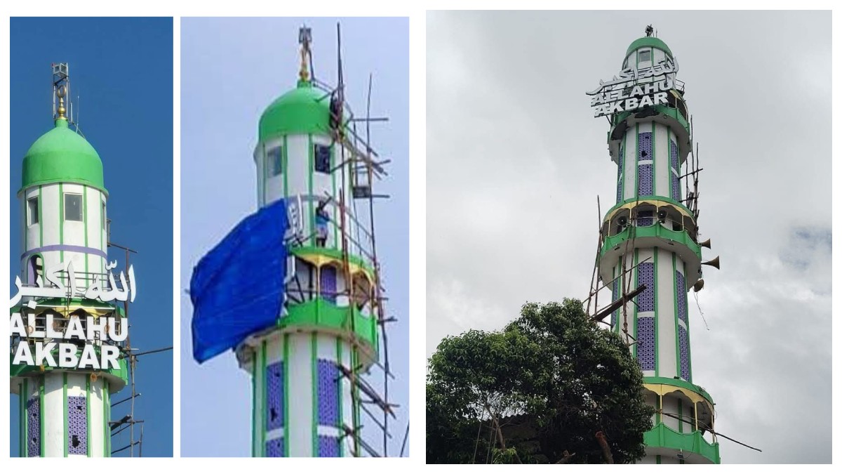 சர்ச்சையை கிளப்பிய ராமேஸ்வரம் பாம்பன் மசூதி மினார்வா மீதான தார்ப்பாய் ...