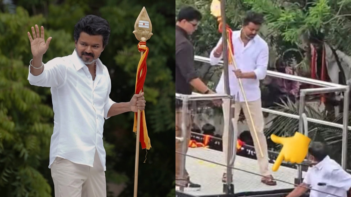 “காலில் செருப்பு அணிந்தபடியே வேல் ஏந்திய விஜய்”.. முருகனை அவமதித்ததாக ...