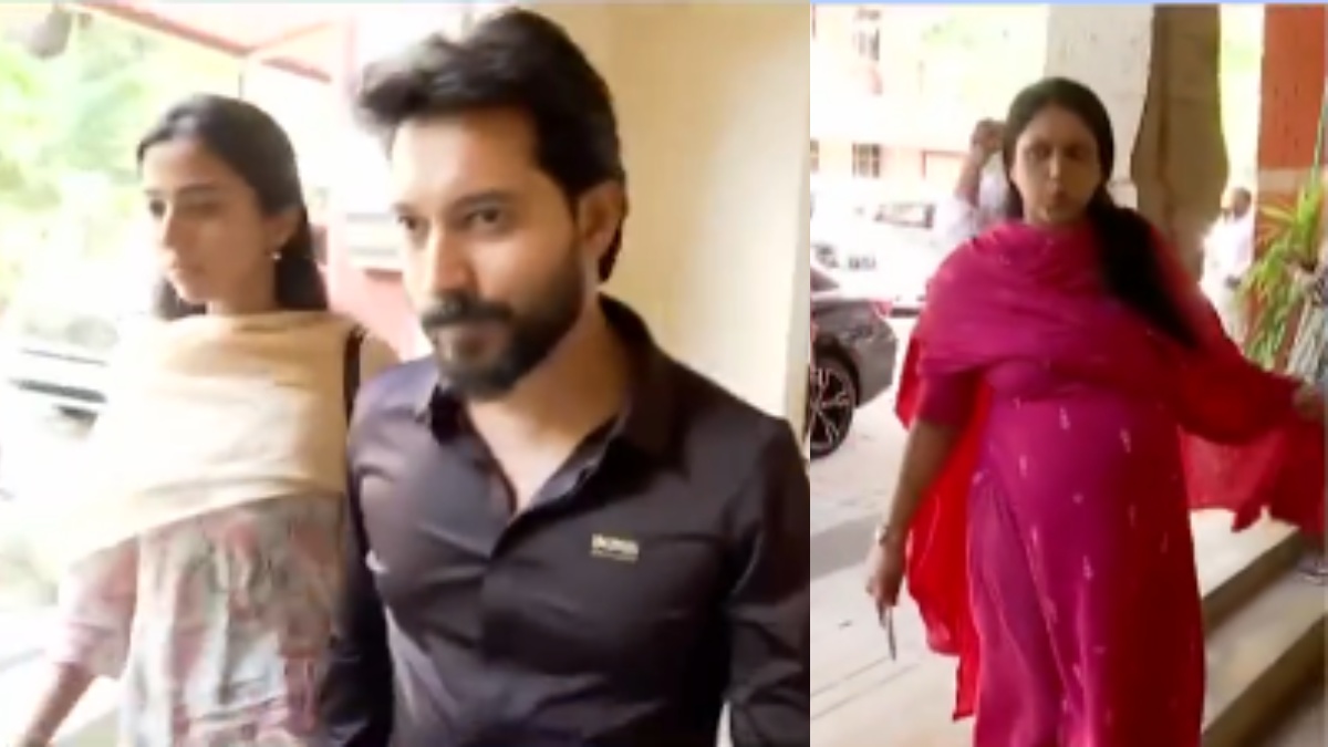 கூலிங் கிளாஸ் அணிந்து கொண்டு மனைவி ஸ்ருதியுடன்! மகளிர் ஆணையத்தில் மாதம்பட்டி ரங்கராஜ் ஆஜர் ...