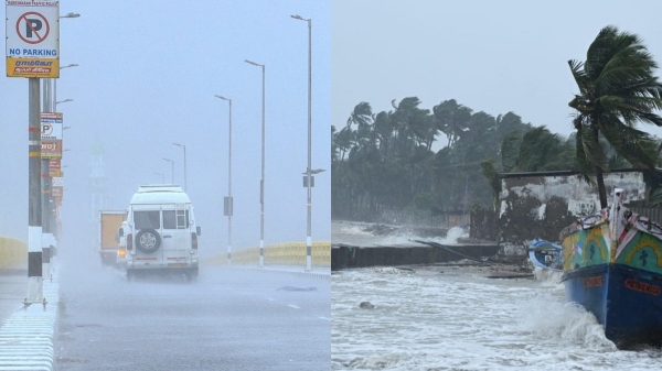 60 கி.மீ வேகத்தில் பலத்த காற்றுடன் அச்சுறுத்தும் டிட்வா புயல் ...