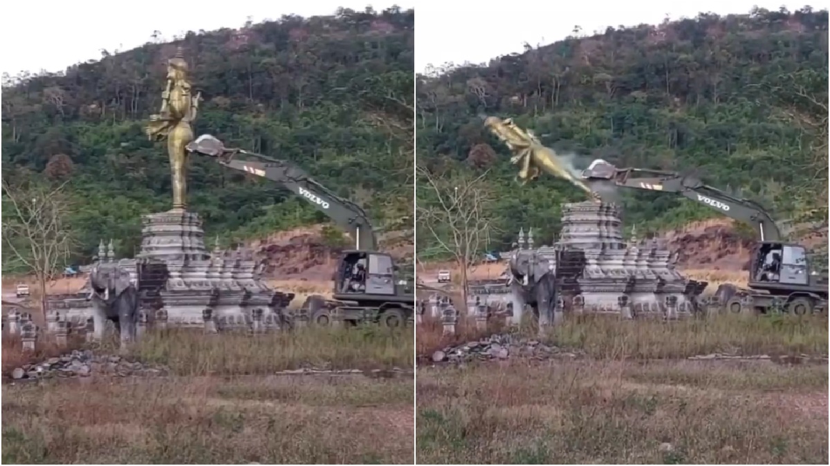 "கம்போடியாவில் விஷ்ணு சிலை தகர்ப்பு.." தாய்லாந்து ராணுவம் அடாவடி ...