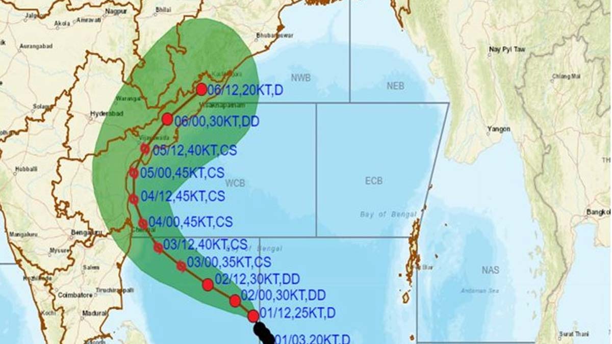Cyclone Michaung: నెల్లూరు-బాపట్ల తీరానికి సమీపించిన పెను తుఫాన్ ...