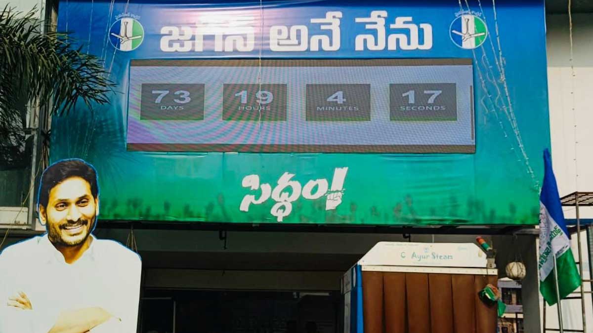 ys jagan: "జగన్ అనే నేను" - కౌంట్ డౌన్ క్లాక్ ప్లారంభం...! | ysrcp begins "jagan ane nenu ...
