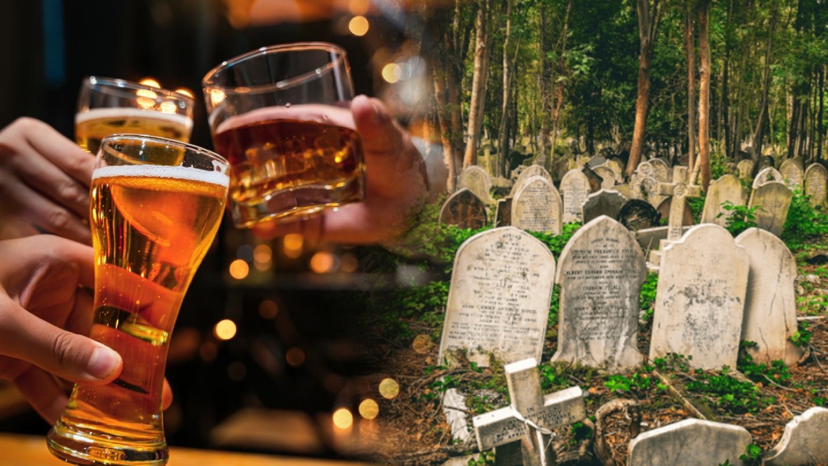 Hyderabad: ఎవర్రా మీరు.. స్మశానంలో మందు తాగుతున్నారు..! | Police arrest ...