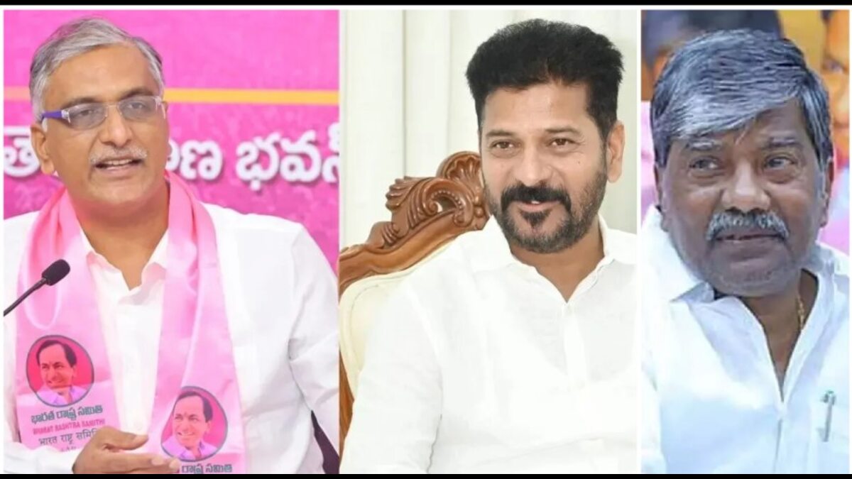 రేవంత్ రెడ్డితో హరీశ్ రావు, పద్మారావు భేటీ | BRS MLAs Harish Rao and ...