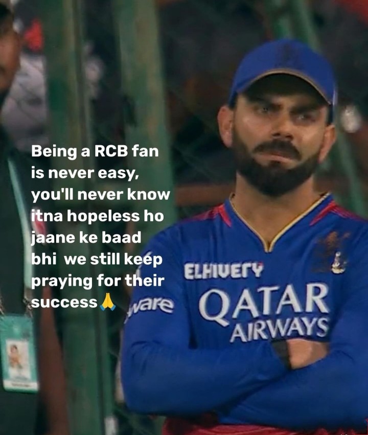 Being a RCB fan is not easy Quote Card - Hitzfeed