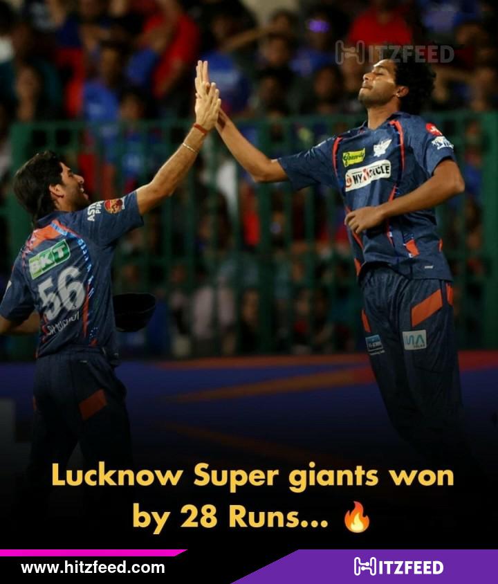 Lucknow won by 28 run Quote Card - Hitzfeed
