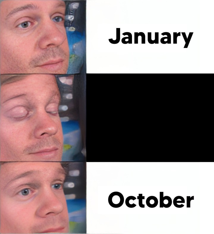 Blink and suddenly it's October. Quote Card - Hitzfeed