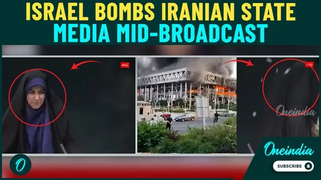 BREAKING: Israel Strikes Iranian State Media Building During Live ...