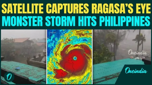 BREAKING: Super Typhoon Ragasa Slams Philippines with 324 km/h Winds | Himawari-9 Satellite ...