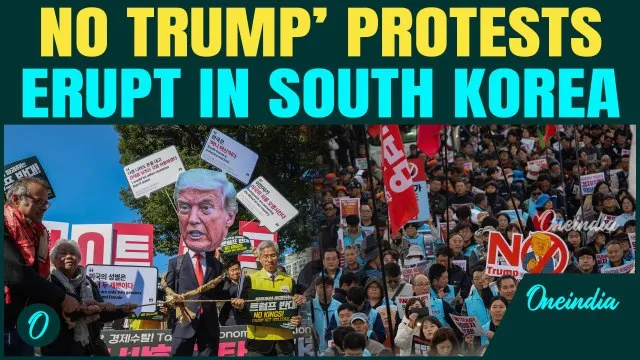 Massive Anti-Trump, Anti-Xi Protests in South Korea| Thousands Rally as ...