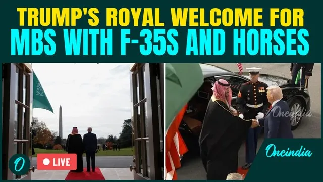 VIDEO: Trump’s ROYAL WELCOME for Saudi Prince MBS at the White House |F ...