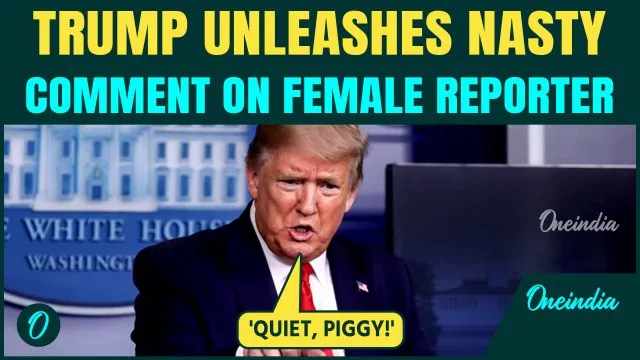 ‘Quiet PIGGY!’ Trump SHUTS DOWN Female Reporter questioning Epstein ...