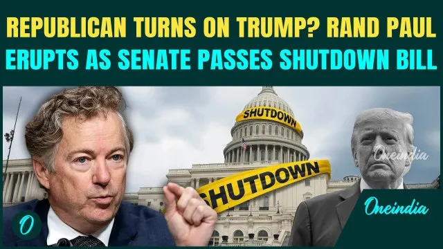 Republican Senator Rand Paul EXPLODES As Senate Passes Bill to End US ...