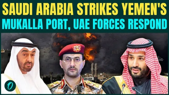 Saudi Arabia vs UAE War Erupts: Saudi Air Force BOMBS Yemen’s Mukalla ...